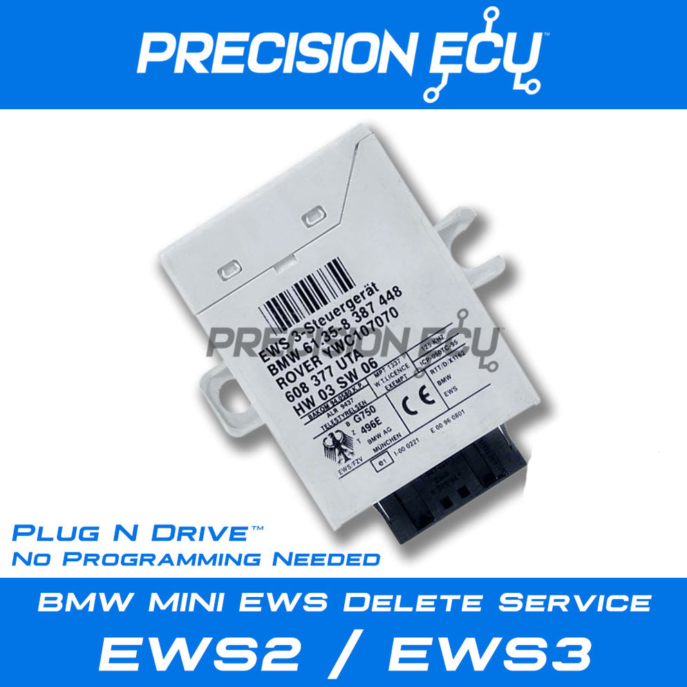 BMW and MINI EWS2 EWS3 (immobilizer) Delete Service — Precision ECU